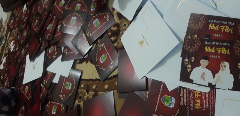 Kartu Ucapan Idul Fitri Bahan AC 310 gsm