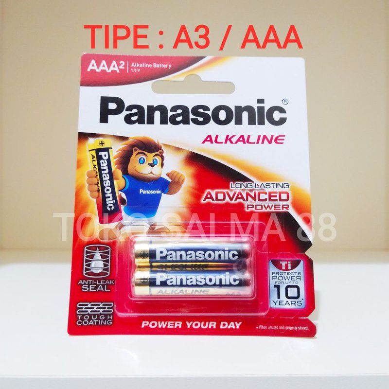 Baterai Alkaline Panasonic AAA / A3 (1 Kotak isi 12 Pasang)