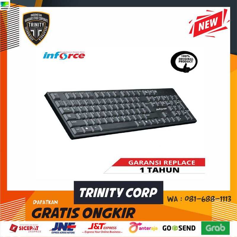 KEYBOARD INFORCE KB1805 1805 OFFICE STANDARD WIRED USB WATERPROOF