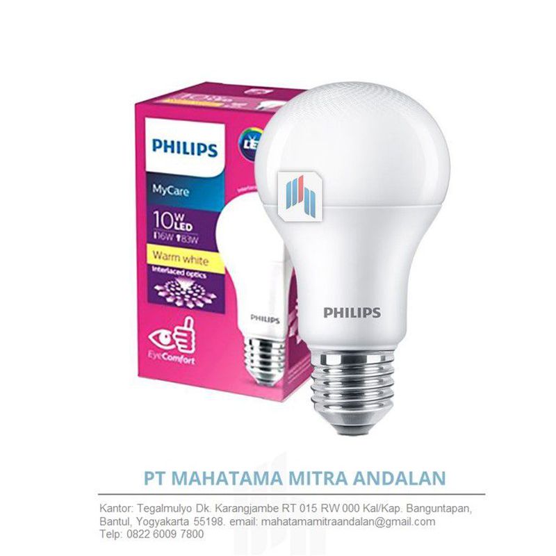 LED Philips 10w 10 watt 10watt 10 w putih cool daylight Lampu Bohlam
