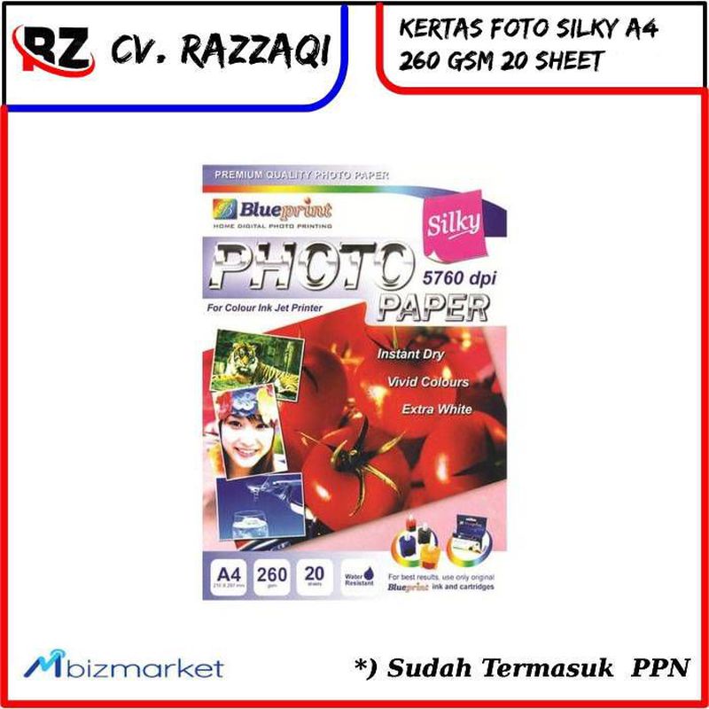 KERTAS FOTO SILKY A4 260 GSM 20 SHEET