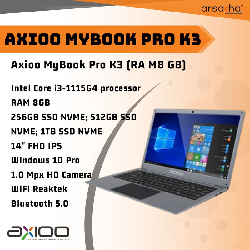 Axioo Mybook Pro K3 (RAM 8GB) - (8N5) 512GB SSD