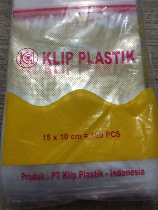 Plastik Klip obat ukuran 15 x 10