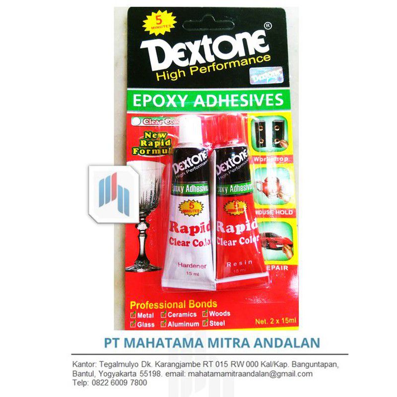 Lem Dextone Rapid Epoxy Clear / 5 M Lem Plastic Stell / Serbaguna ...