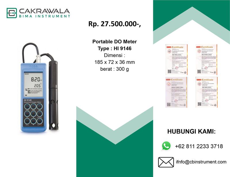 DO Meter Portable HI 9146, Hi 9146-04