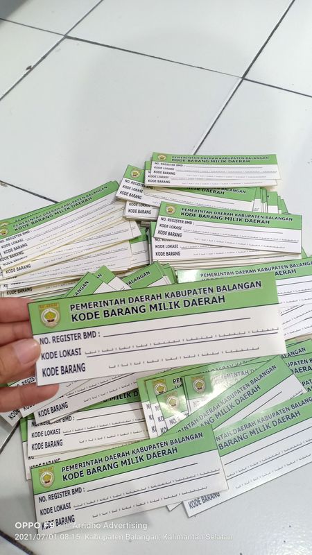 Stiker Kode Barang