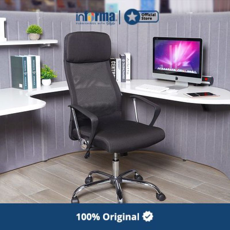 Kursi Kantor Clinton Hitam - INFORMA