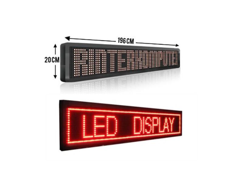 LED Running Text Ukuran 20 Cm x 196 Cm