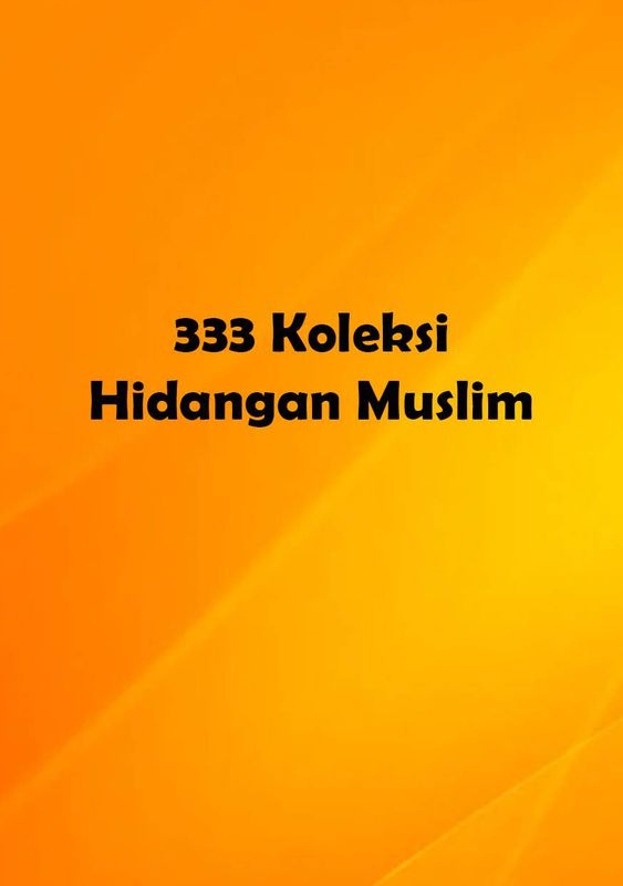 333 Koleksi Hidangan Muslim