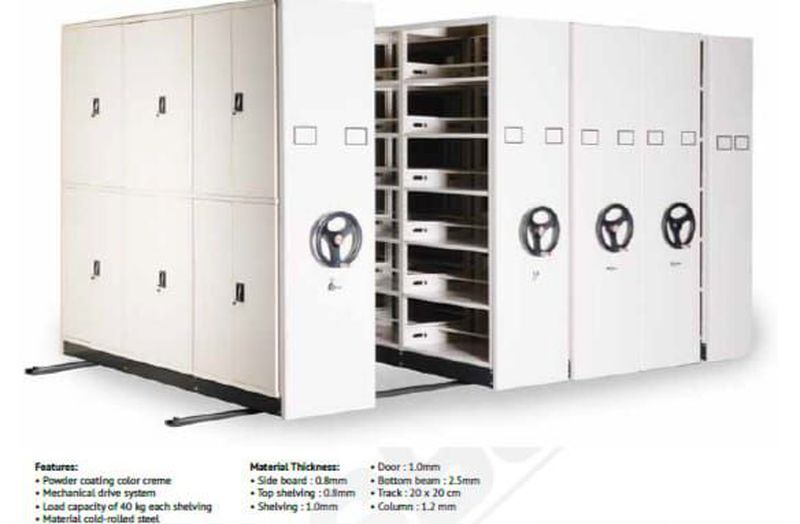 Mobile File Cabinet 3 Bays 1 Set 1 Fixed , 3 Mobile , 1 Mobile With ...