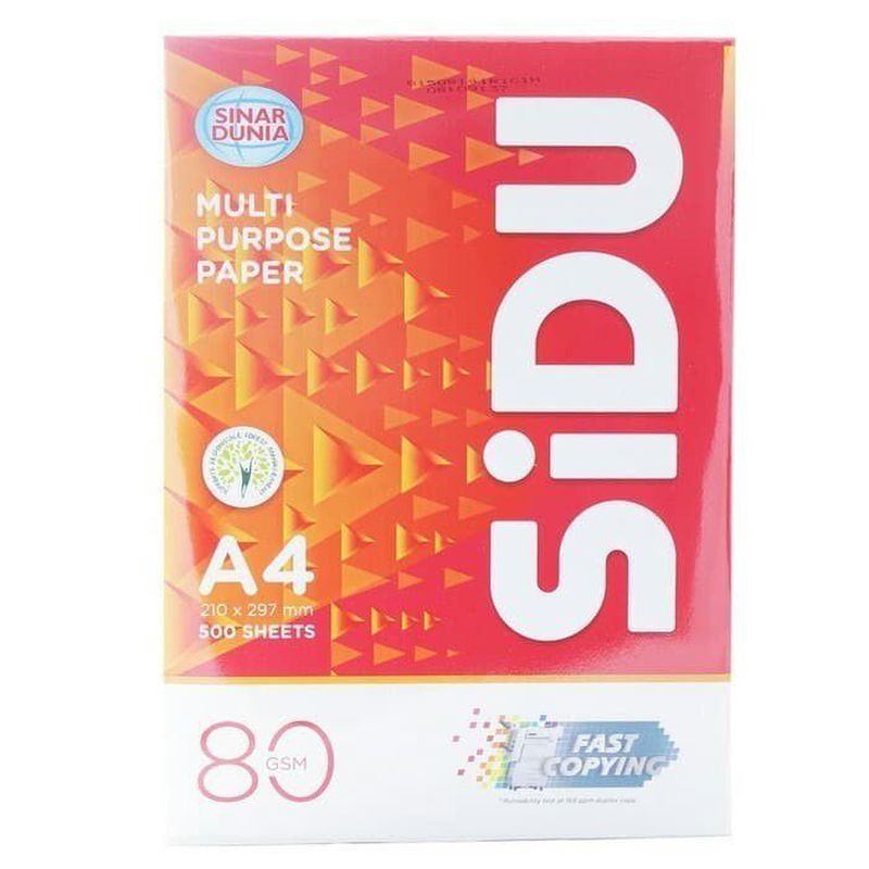 KERTAS HVS A4 80gram (Sidu)