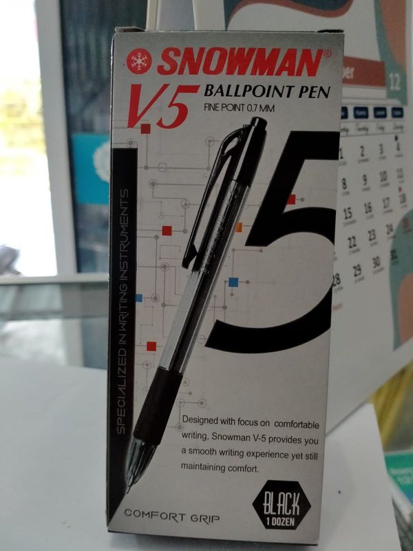 Pulpen Snowman V5 hitam