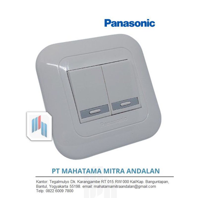Saklar Sakelar Double Panasonic tipe Seri Persegi