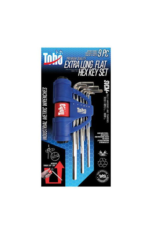 Kunci L - Premium Extra Long Flat Hex Key Set