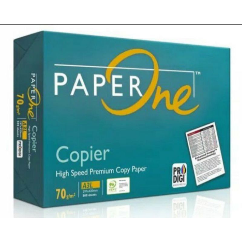 KERTAS HVS PAPER ONE 70 GRAM UK. A3