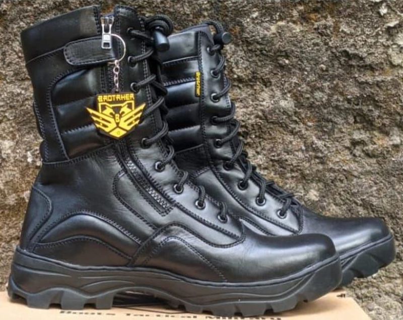 Sepatu PDL hitam, TNI/POLRI Bahan kulit