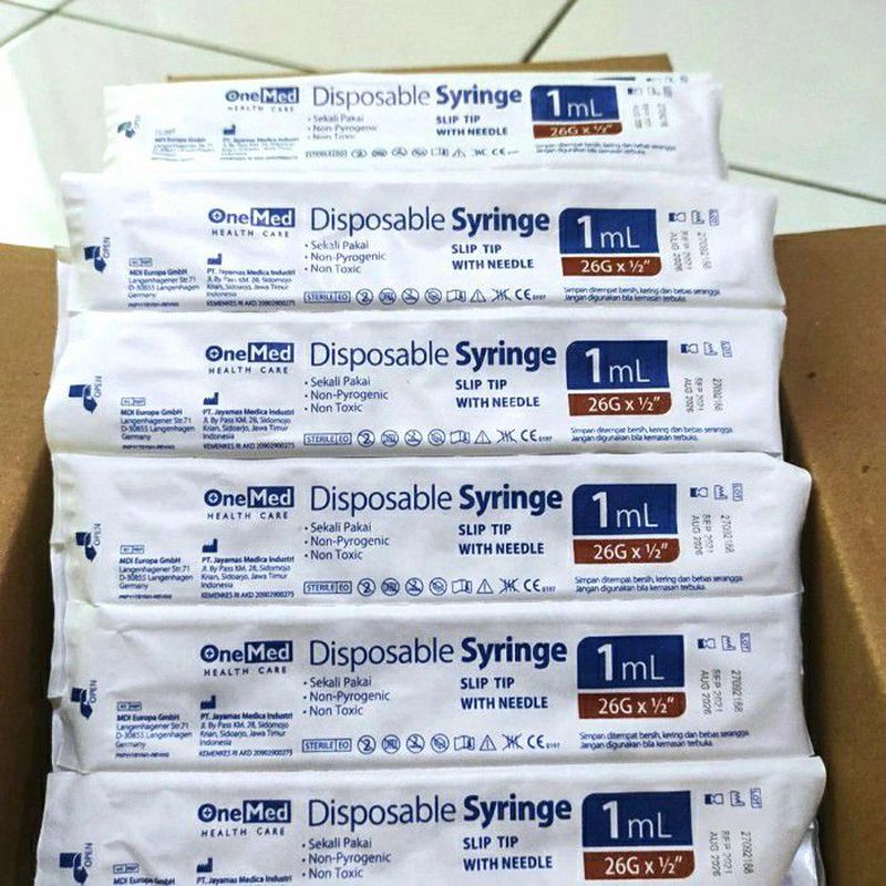 SPUIT 1 ML ONEMED / DISPOSABLE SYRINGE 1CC / SPUITE 1 ML
