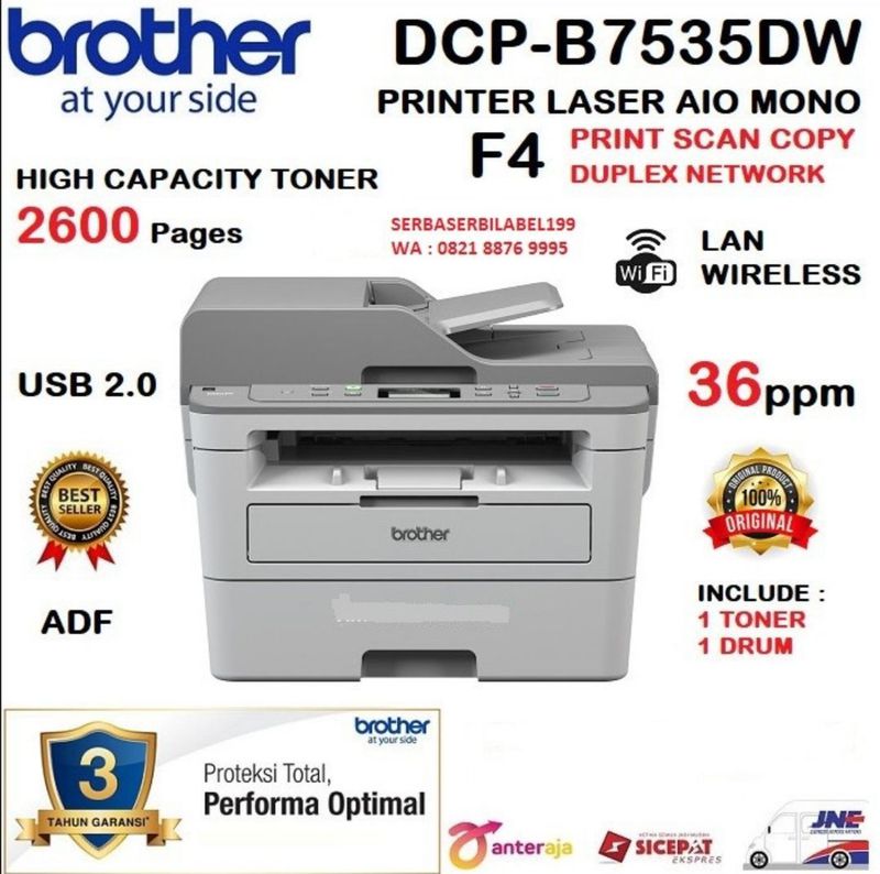 Brother DCP-B7535DW Printer Laserjet Mono All in One