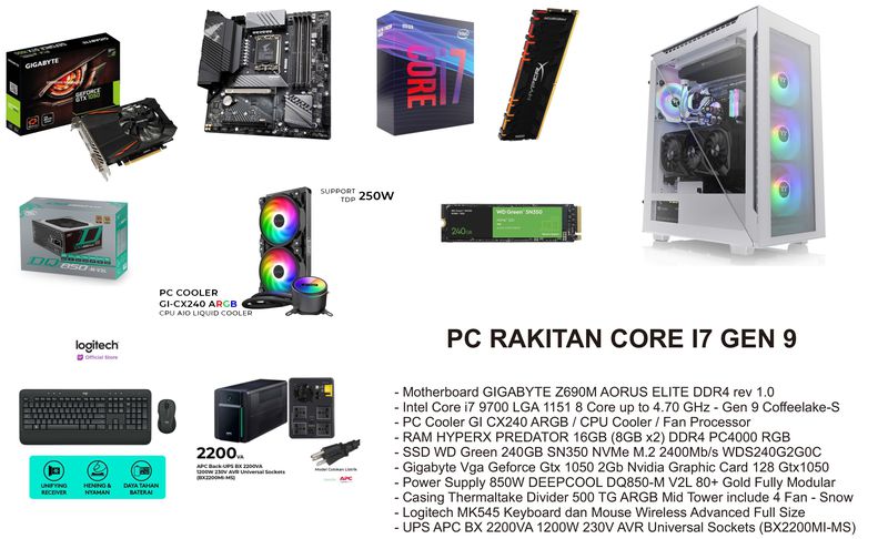 PC RAKITAN CORE I7 GEN 9