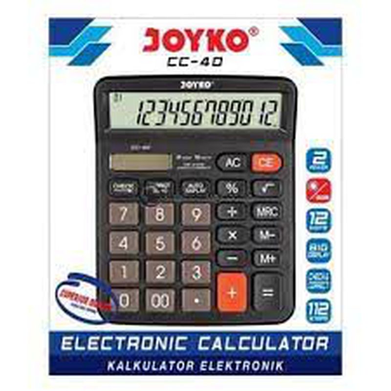 Joyko Kalkulator 12 Digit Check Correct CC-40