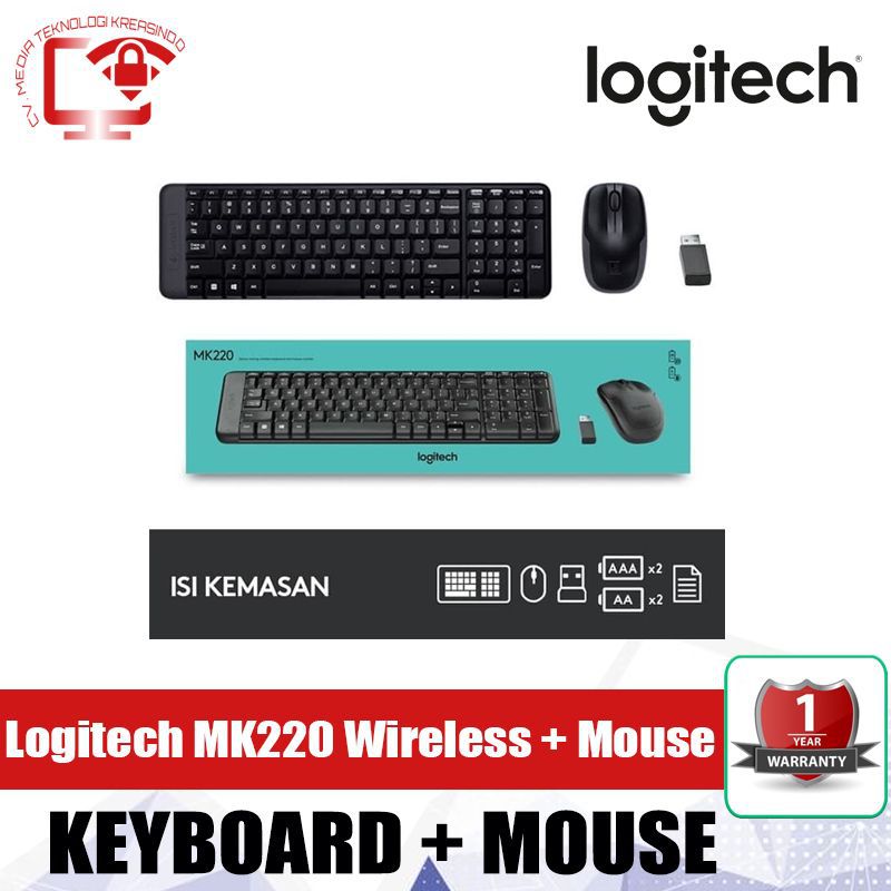 Logitech MK220 Wireless Combo Keyboard & Mouse-Original