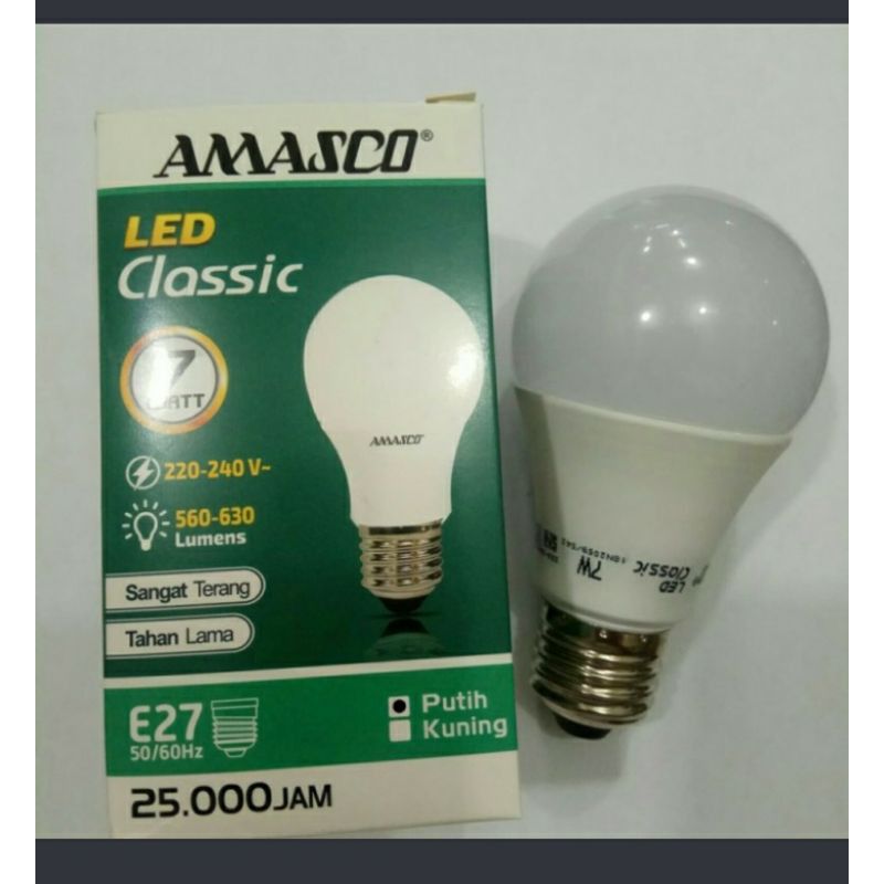 Amasco Bola Lampu Amasco Clasik 7 Watt LED