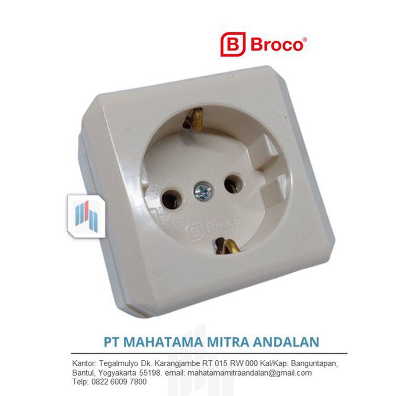 Stopkontak Stop Kontak Broco tipe Outbow Persegi