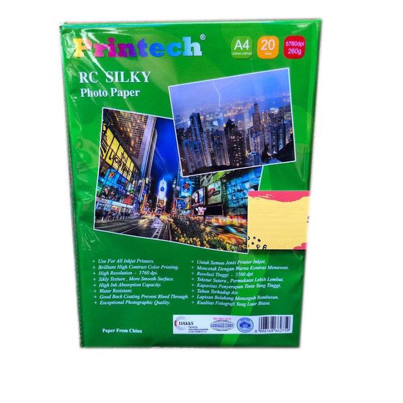 Kertas Photo Printech RC SILKY A4 260gsm 20 Lbr copy