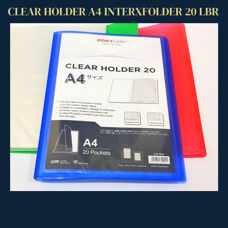 InterXFolder Map Clear Holder A4 20 Pockets