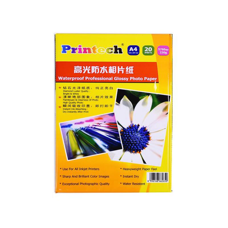 Kertas Photo Printech Glossy Photo Paper A4 230 gsm 20 lbr