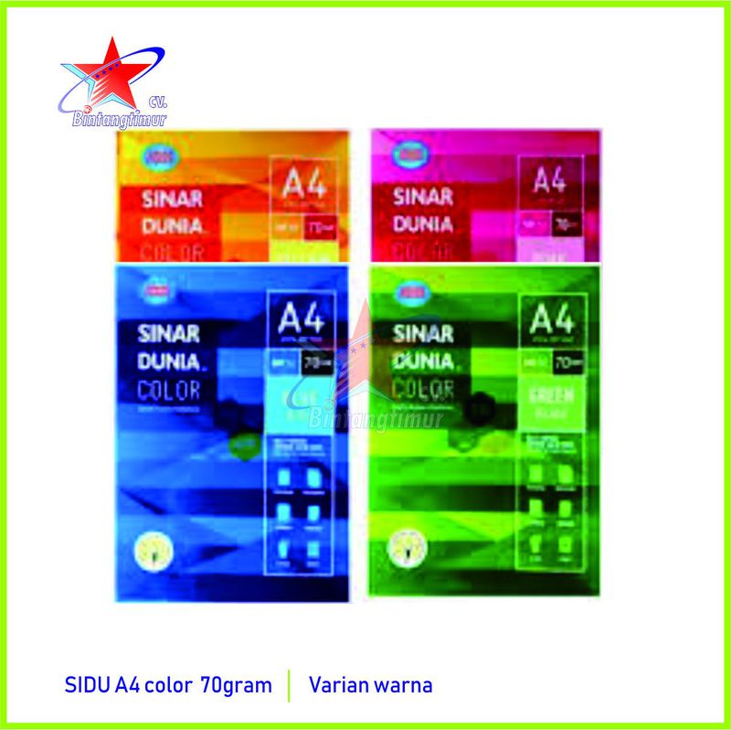 HVS SIDU A4 70gram COLOUR - Merah