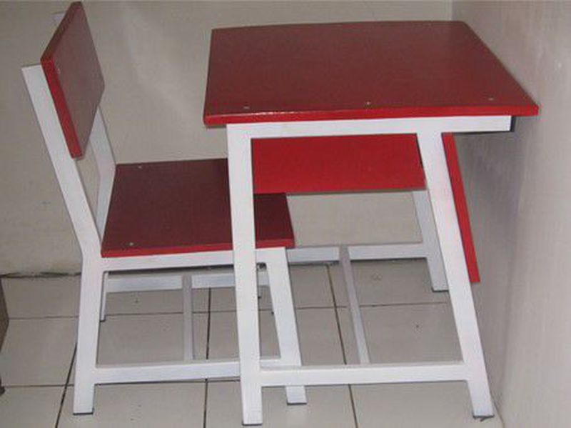 Meja Kursi Siswa Minimalis (Besi) #06