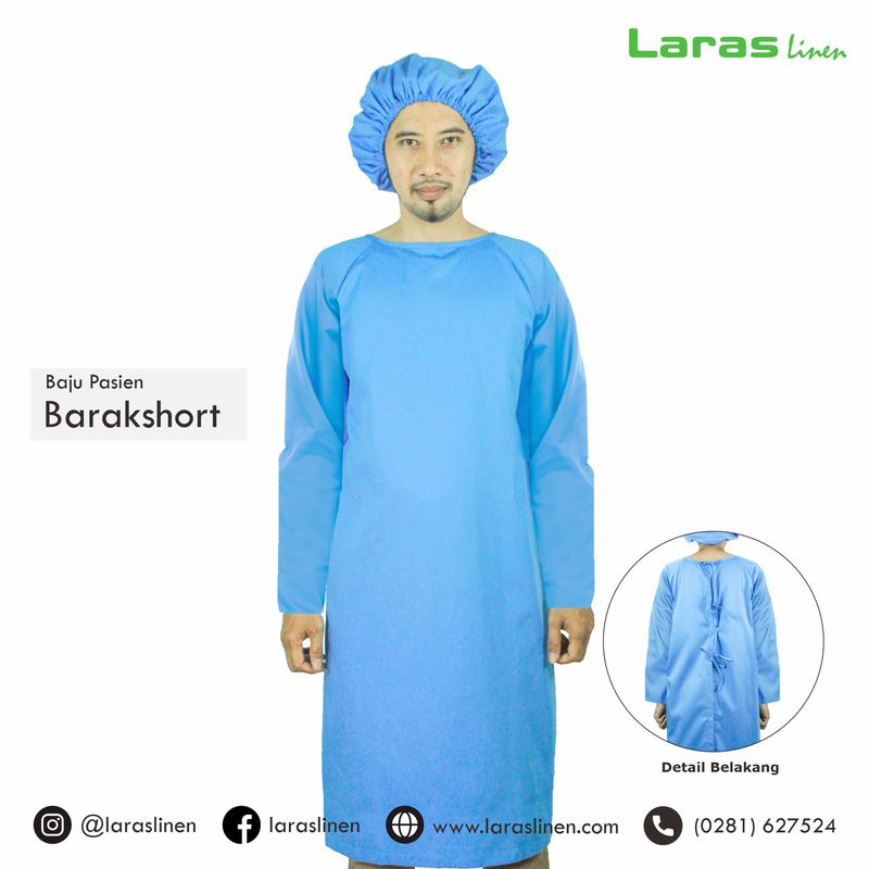 BAJU PASIEN BARAKSHORT LENGAN PANJANG - BAJU OPERASI PASIEN - BAHAN ...
