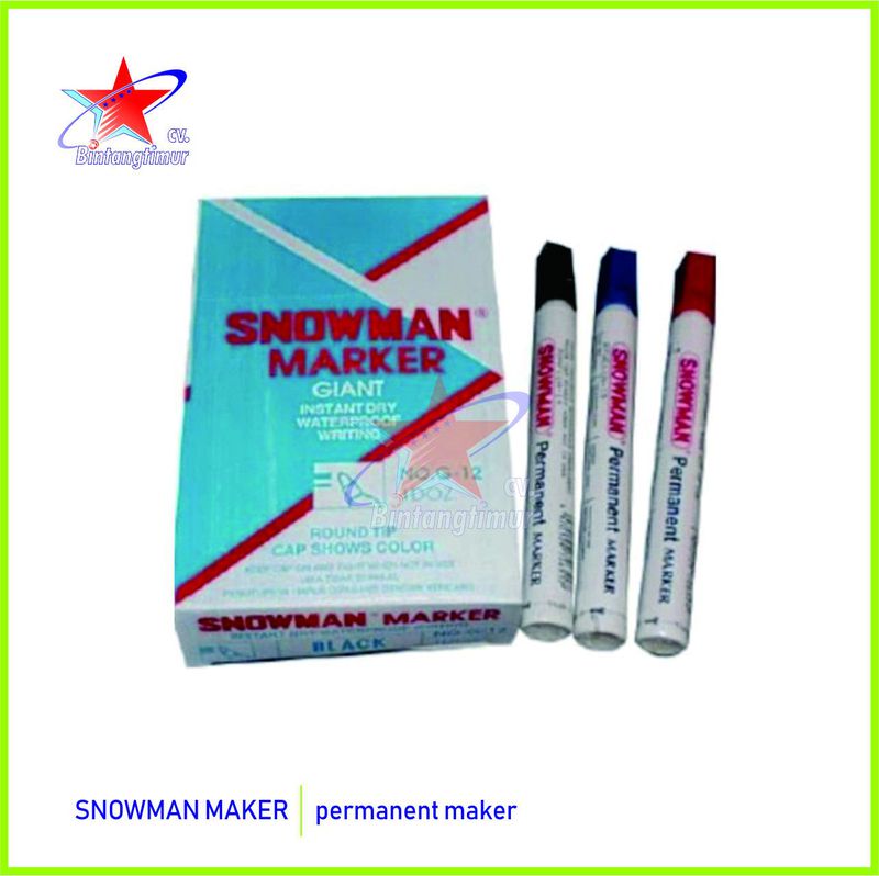 Spidol Whiteboard Snowman Permanent - Hijau