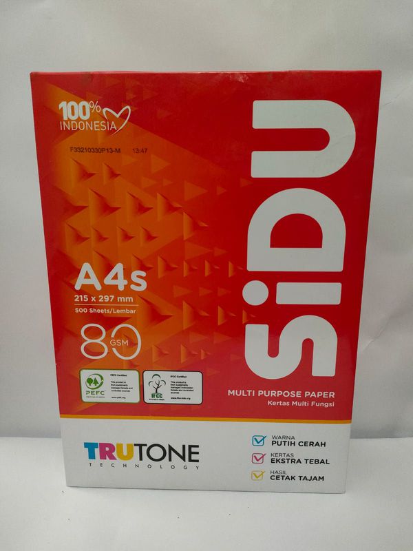 Kertas SIDU A4s 80 gram