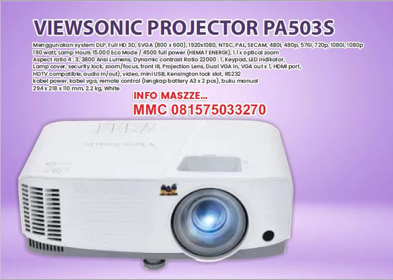 VIEWSONIC PROJECTOR PA503S