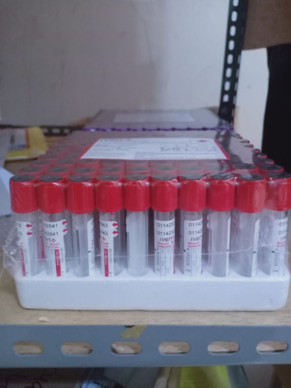 Tabung Vacutainer Plain Merah 3ml Kaca Iven