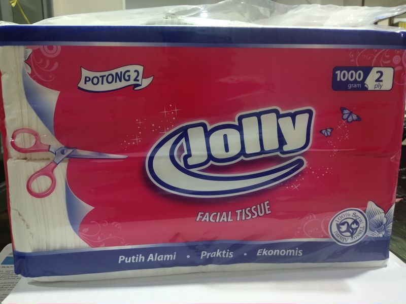 Tisu Wajah Facial Tissue Jolly Potong 2 1000 Gram 2 Ply