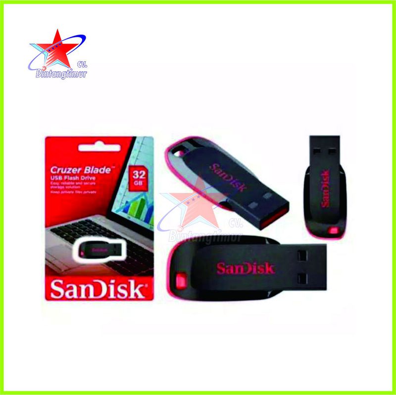 Flashdisk Sandisk 32GB Cruzer Blade / Original