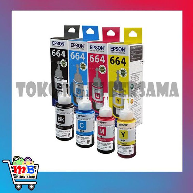 Tinta Printer Epson 664 Original | L355 L360 L365 L455 L550 L555 L565 ...