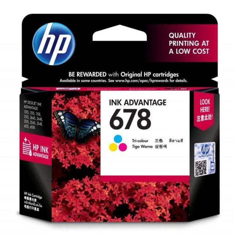 Tinta Printer HP Original 678 Tri-Color