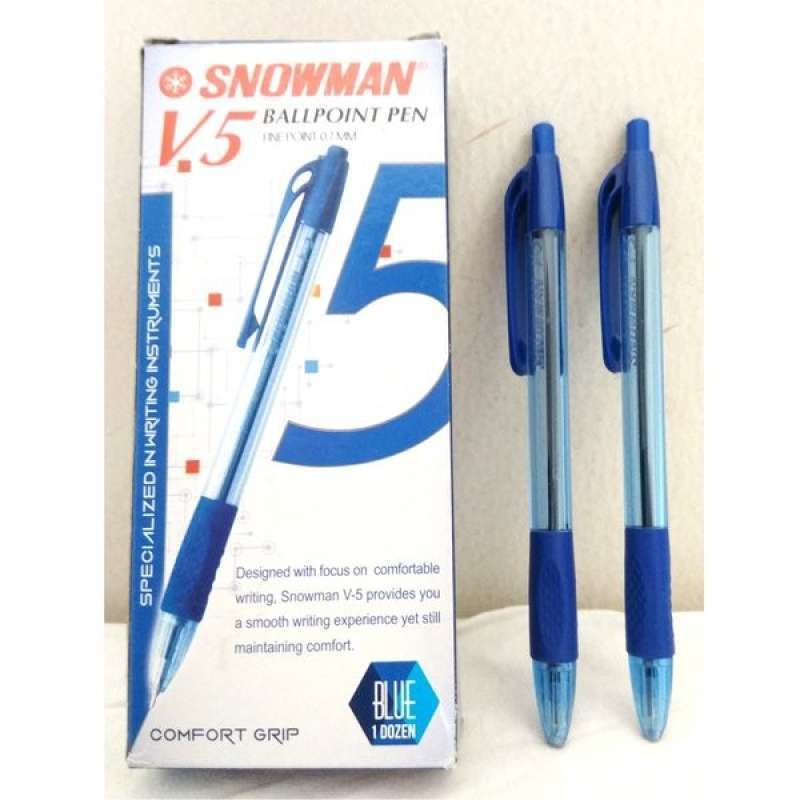 Pulpen Snowman v5 0.7 - Biru