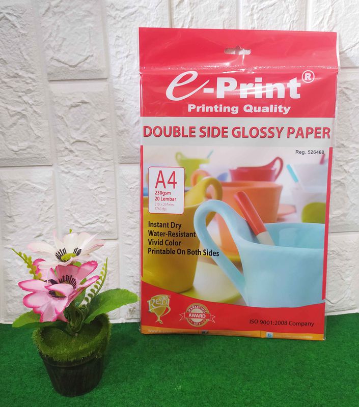 Kertas Photo E-Print Double side glossy paper A4 230gram