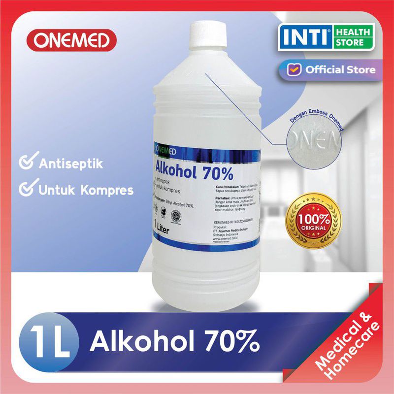 ONEMED Alkohol 70% 1 liter / Alkohol Antiseptik