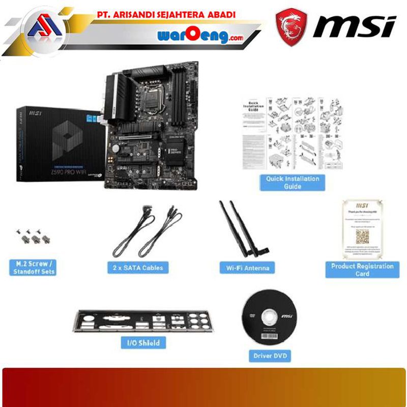 Matherboard : MSI Z590 PRO - LGA 1200 Wifi