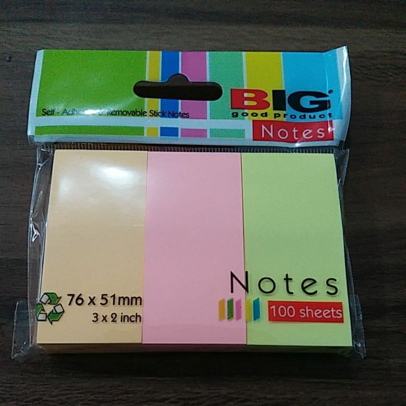 Sticky notes 3x2 inch