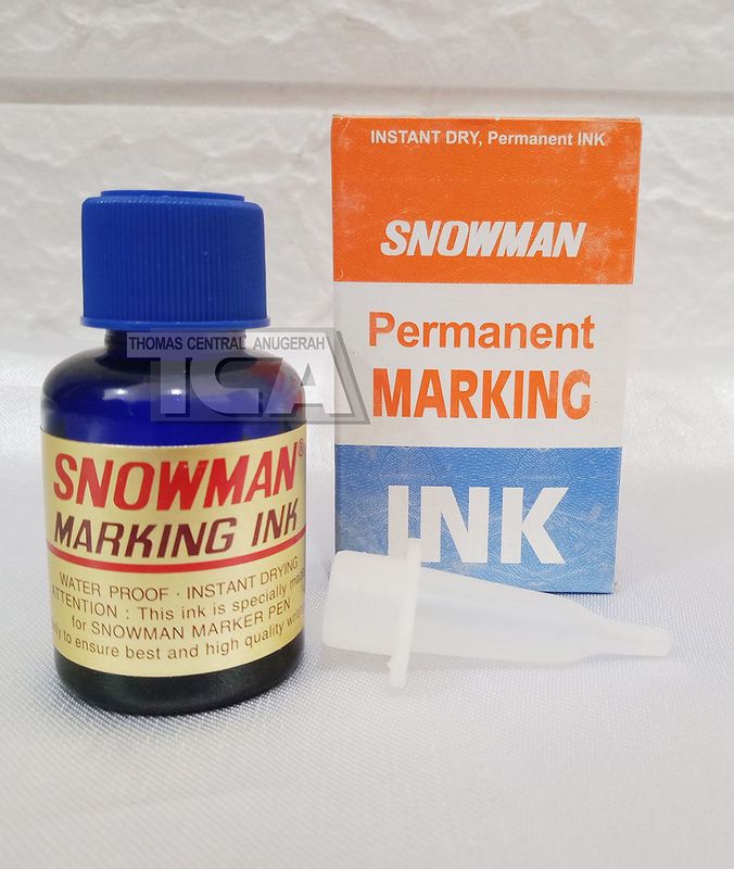 Isi tinta spidol permanen / refill ink permanent SNOWMAN Biru [ECER]