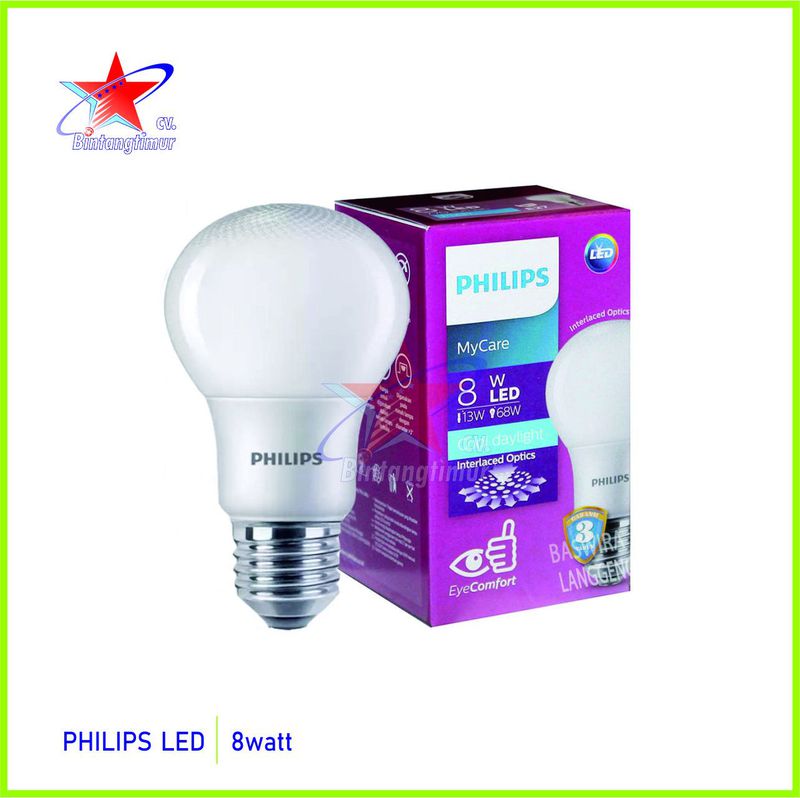 Lampu Philips Bohlam LED 8 Watt