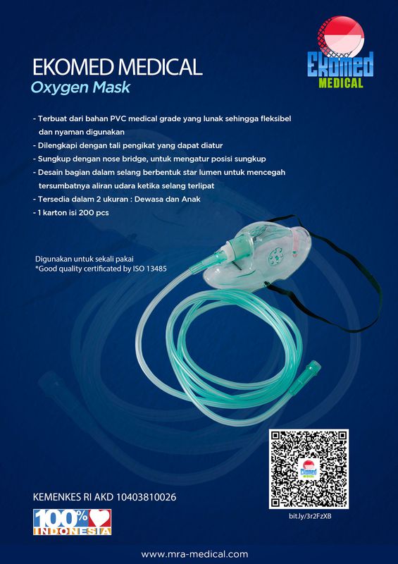EKOMED MEDICAL Oxygen Mask Dewasa / Anak