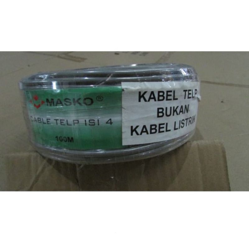 MASKO KABEL TELEPON ISI 4 100 METER KAWAT ITC TELP TELEPON
